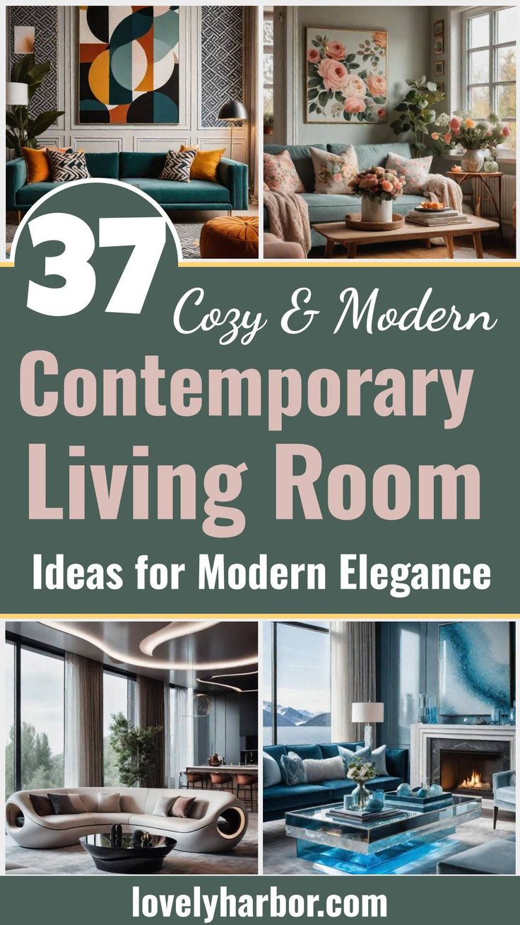 37 Cozy Contemporary Living Room Ideas: Modern Elegance - Lovely Harbor