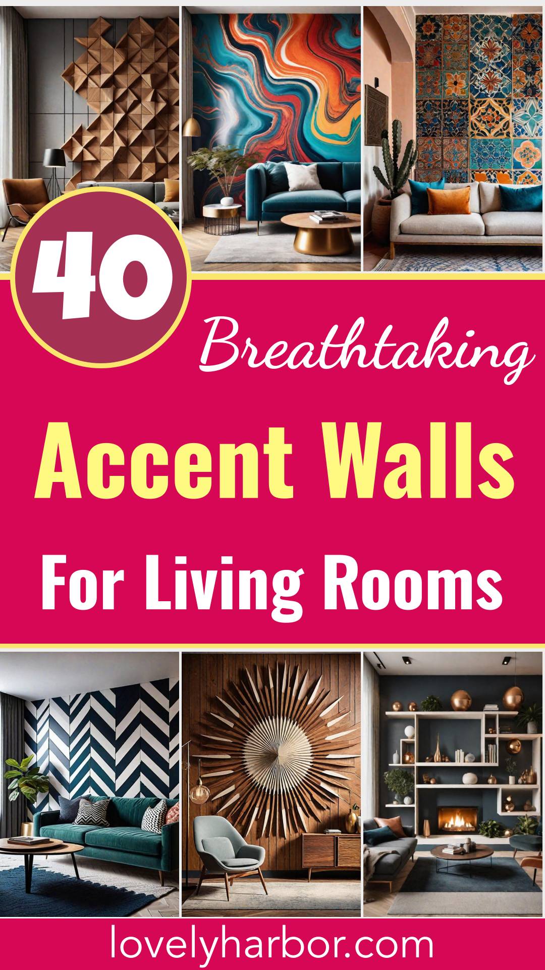 40 Breathtaking Accent Walls In Living Room Ideas - Lovely Harbor