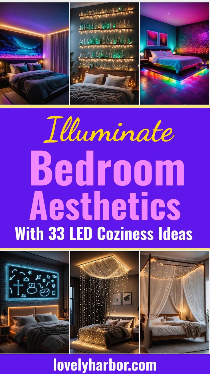 Glow Up Your Bedroom: 33 Chic And Cozy LED Aesthetic Ideas - Lovely Harbor