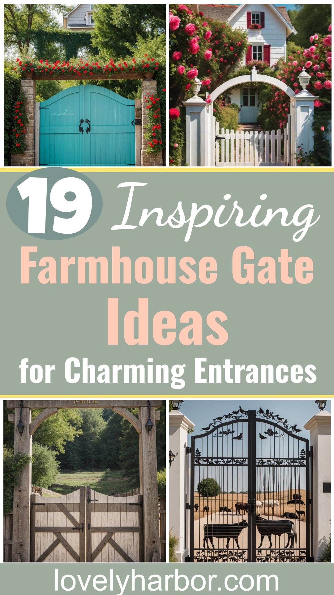 19 Inspiring Farmhouse Gate Ideas For Charming Entrances - Lovely Harbor