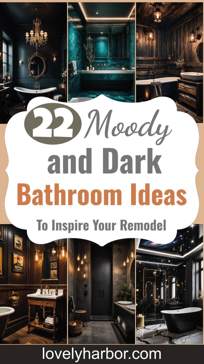 22 Moody Bathroom Designs To Inspire Your Remodel - Lovely Harbor