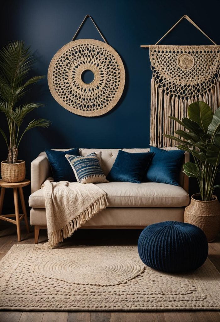 35 Gorgeous Dark Boho Living Room Inspirations - Lovely Harbor