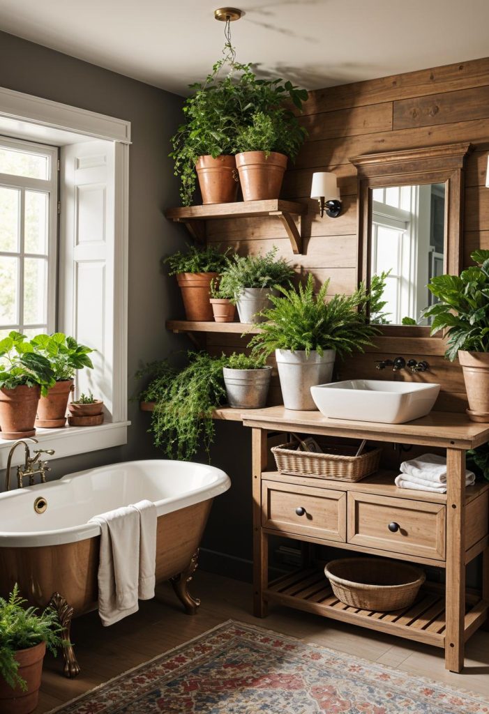 24 Chic Farmhouse Bathroom Designs For Cozy Living - Lovely Harbor