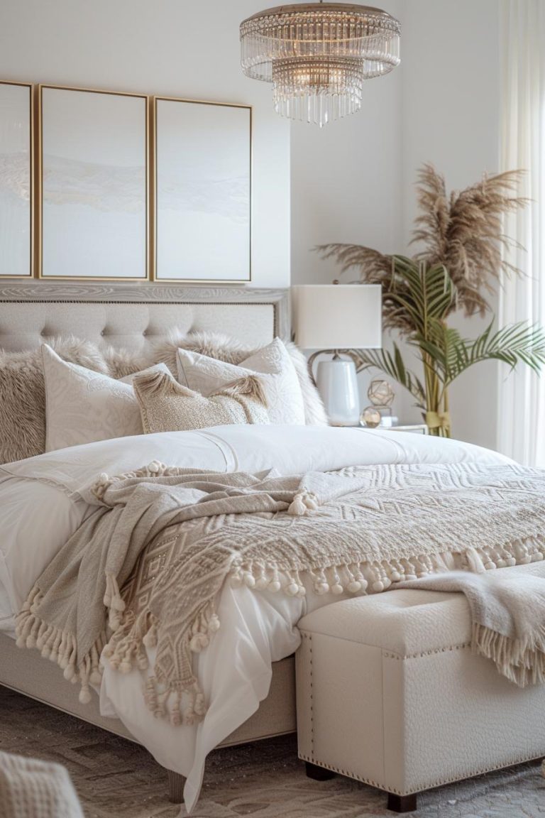 29 Gorgeous Neutral Boho Bedrooms: Dreamy And Relaxing Spaces - Lovely ...