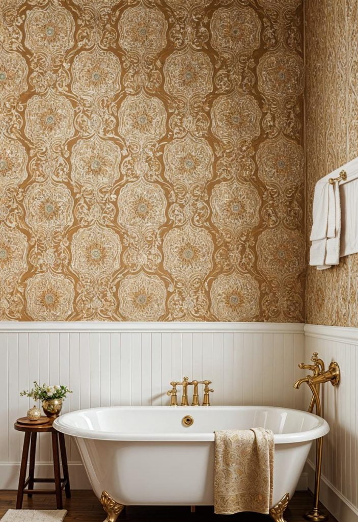 15 Stunning Bathroom Wallpaper Trends To Try Now - Lovely Harbor