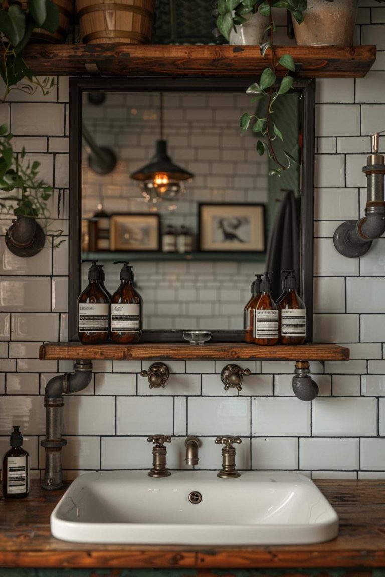15 Genius & Gorgeous Bathroom Shelf Ideas You Must See - Lovely Harbor