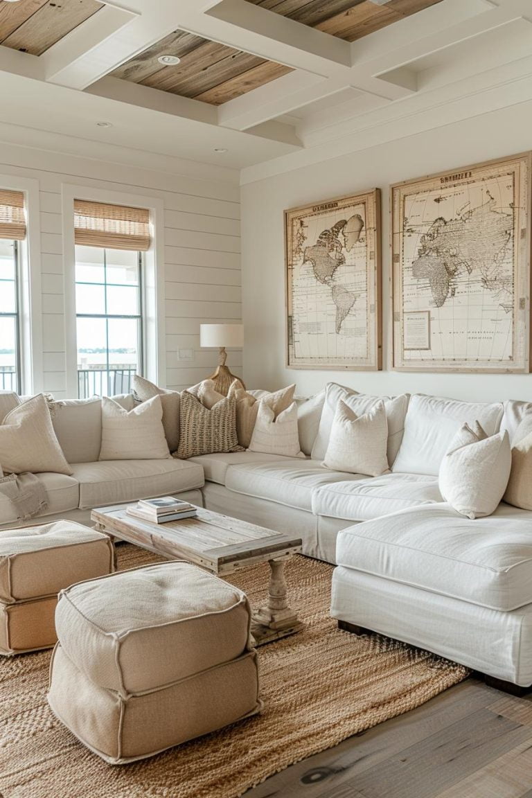 15 Chic Neutral Coastal Living Room Ideas You Will Love - Lovely Harbor