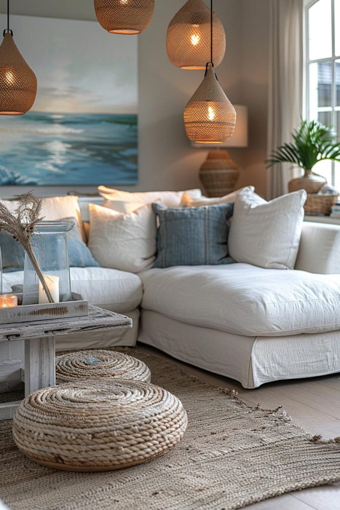 15 Chic Neutral Coastal Living Room Ideas You Will Love - Lovely Harbor