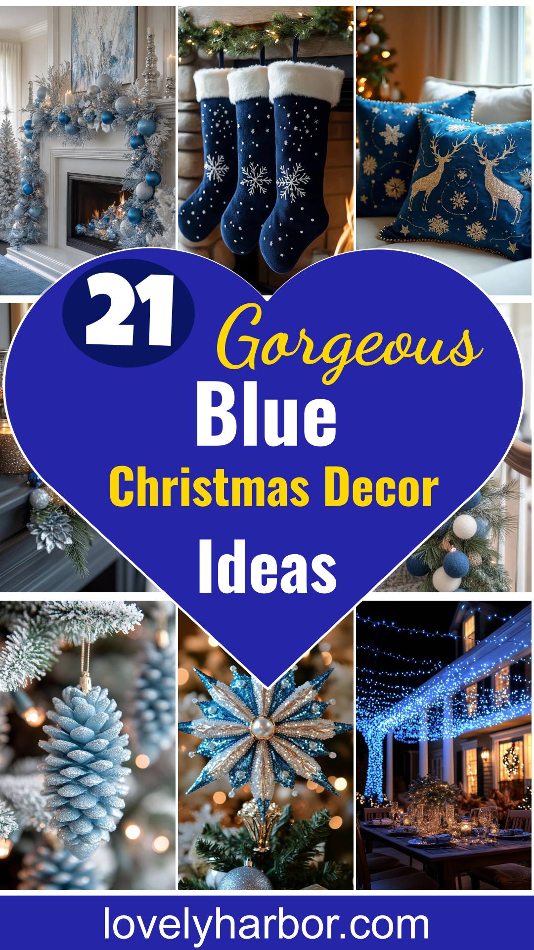 21 Gorgeous Blue Christmas Decor Ideas You Must See - Lovely Harbor