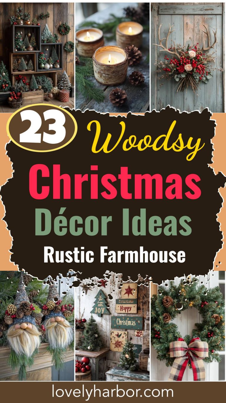23 Woodsy Christmas Décor Ideas For Your Rustic Farmhouse - Lovely Harbor