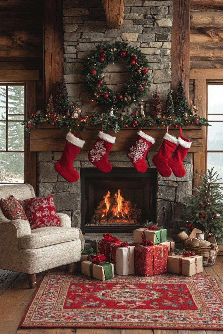 21 Cozy Mountain Lodge Christmas Decor Ideas - Lovely Harbor