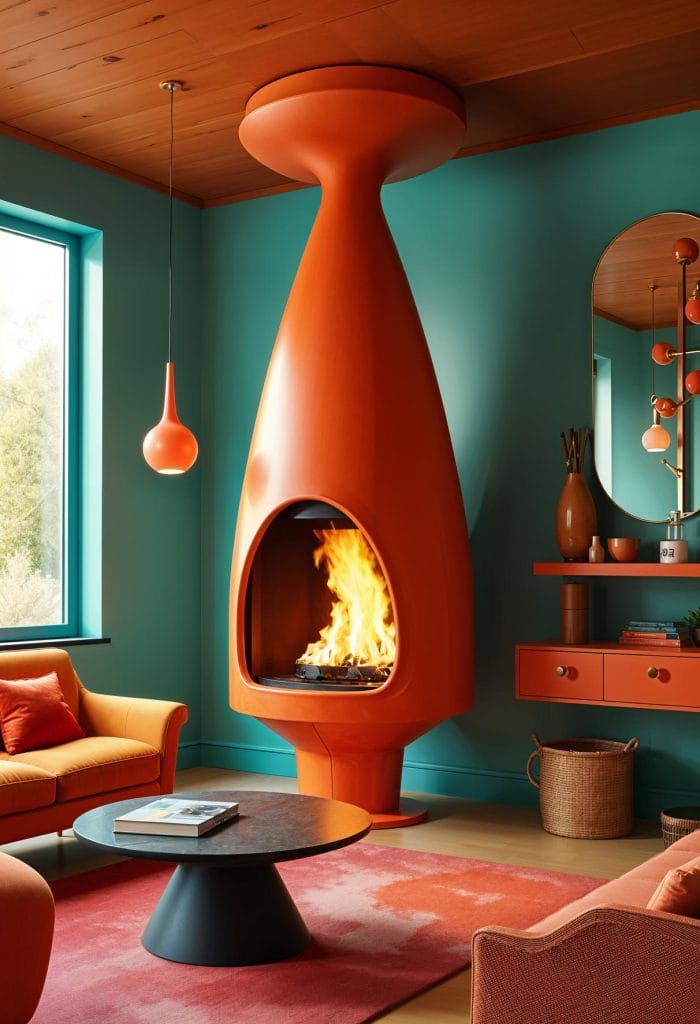 20 Stunning Mid-Century Modern Fireplace Makeover Ideas - Lovely Harbor