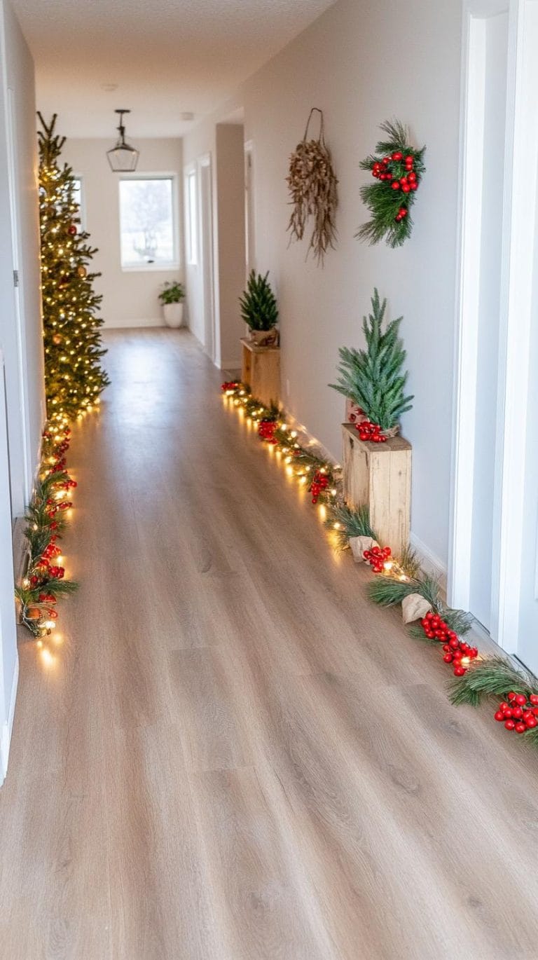 20 Unique Christmas Hallway Decoration Ideas - Lovely Harbor