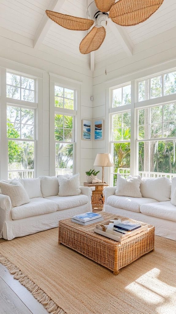 20 Unique Coastal Farmhouse Living Room Ideas That Wow - Lovely Harbor
