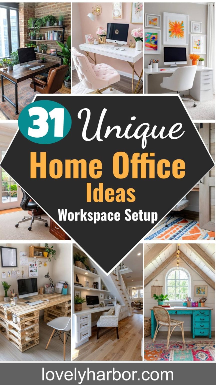 31 Home Office Ideas To Upgrade Your Work From Home Setup - Lovely Harbor