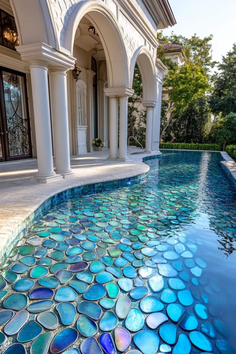 15 Stunning Pool Tiling Ideas For A Unique Backyard Escape - Lovely Harbor