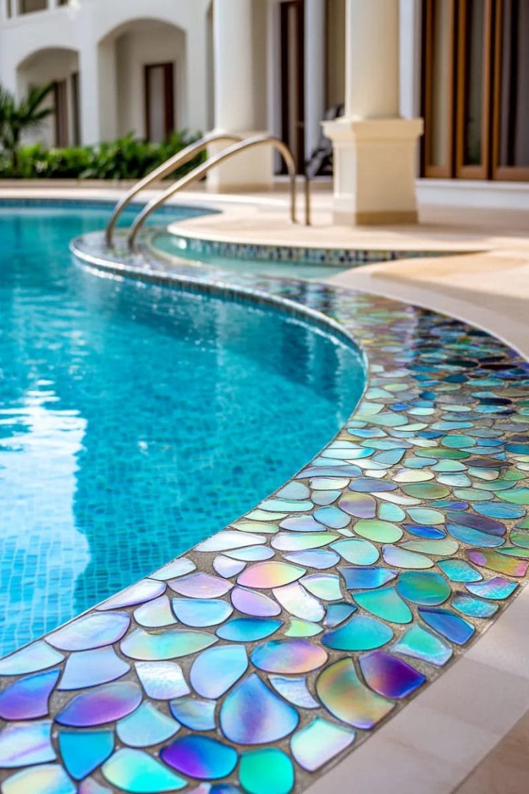 15 Stunning Pool Tiling Ideas For A Unique Backyard Escape - Lovely Harbor