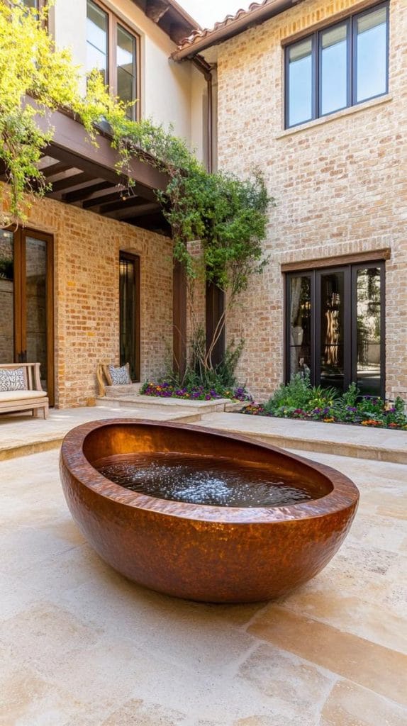 15 Serene Courtyards With Water Features For A Tranquil Outdoor Space ...
