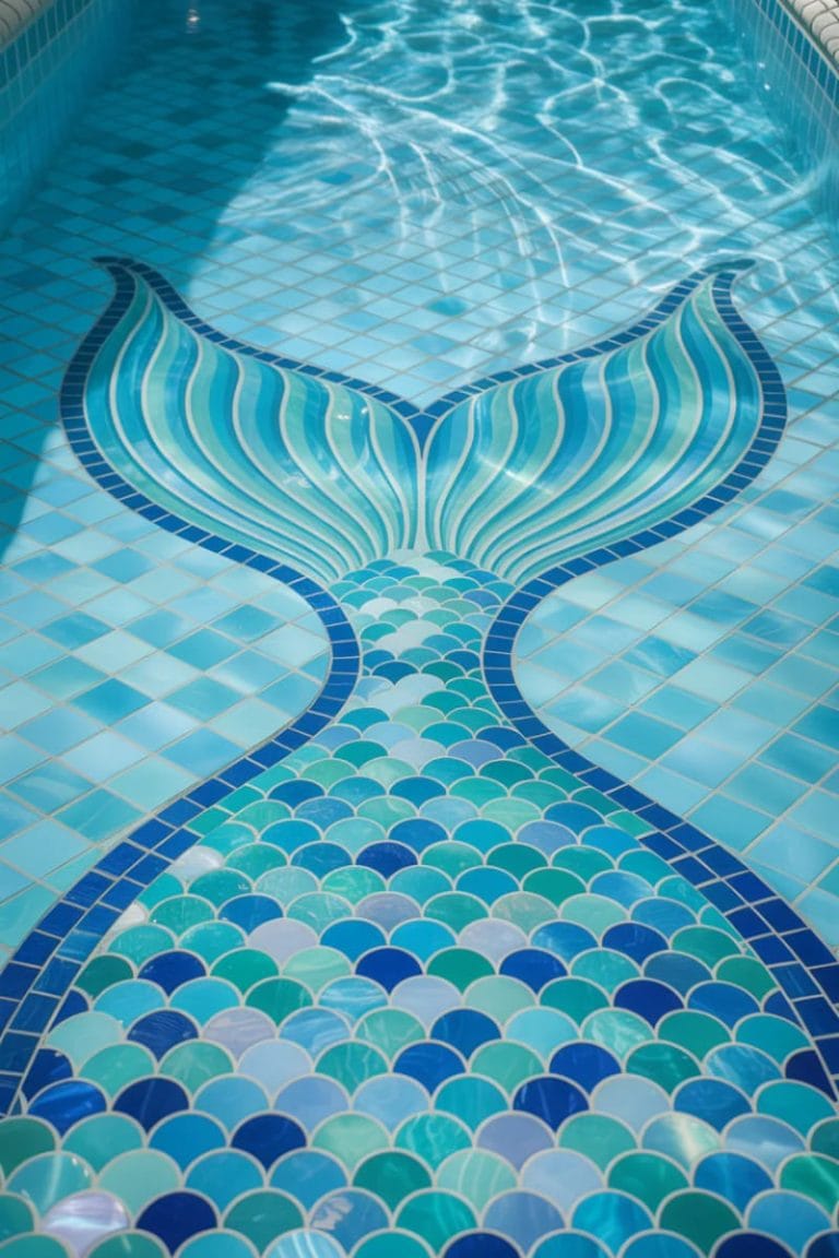 15 Stunning Pool Tiling Ideas For A Unique Backyard Escape - Lovely Harbor