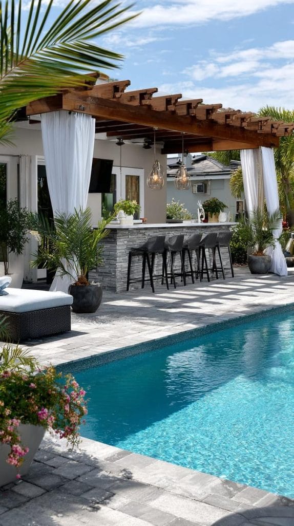 19 Inspiring Pool Pergola Ideas To Elevate Your Backyard - Lovely Harbor