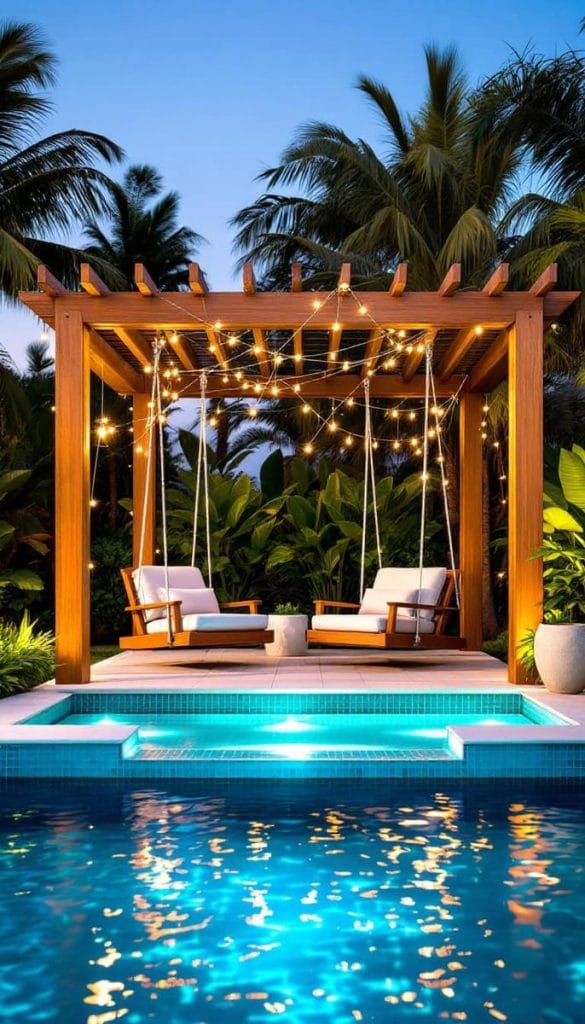 Pool Pergola Ideas with Swing and Hammock: Ultimate Outdoor Relaxation ...