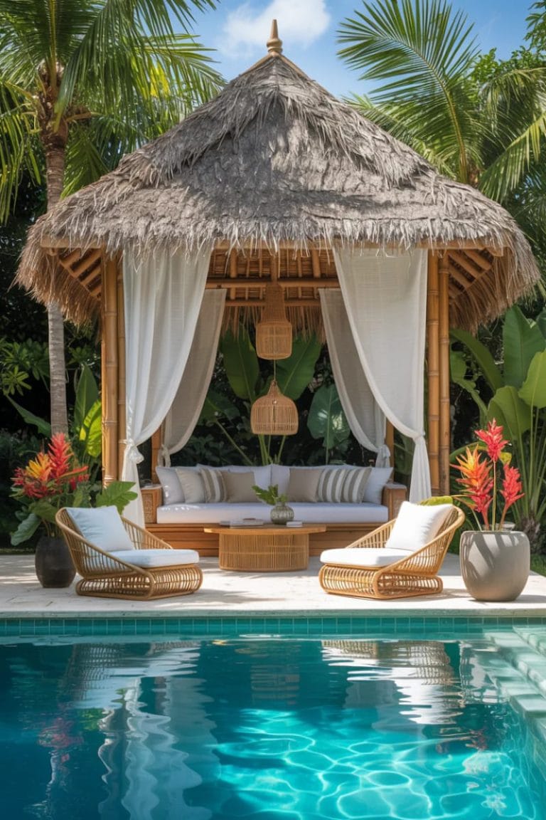 15 Trendy Pool House Cabanas For Effortless Summer Style - Lovely Harbor
