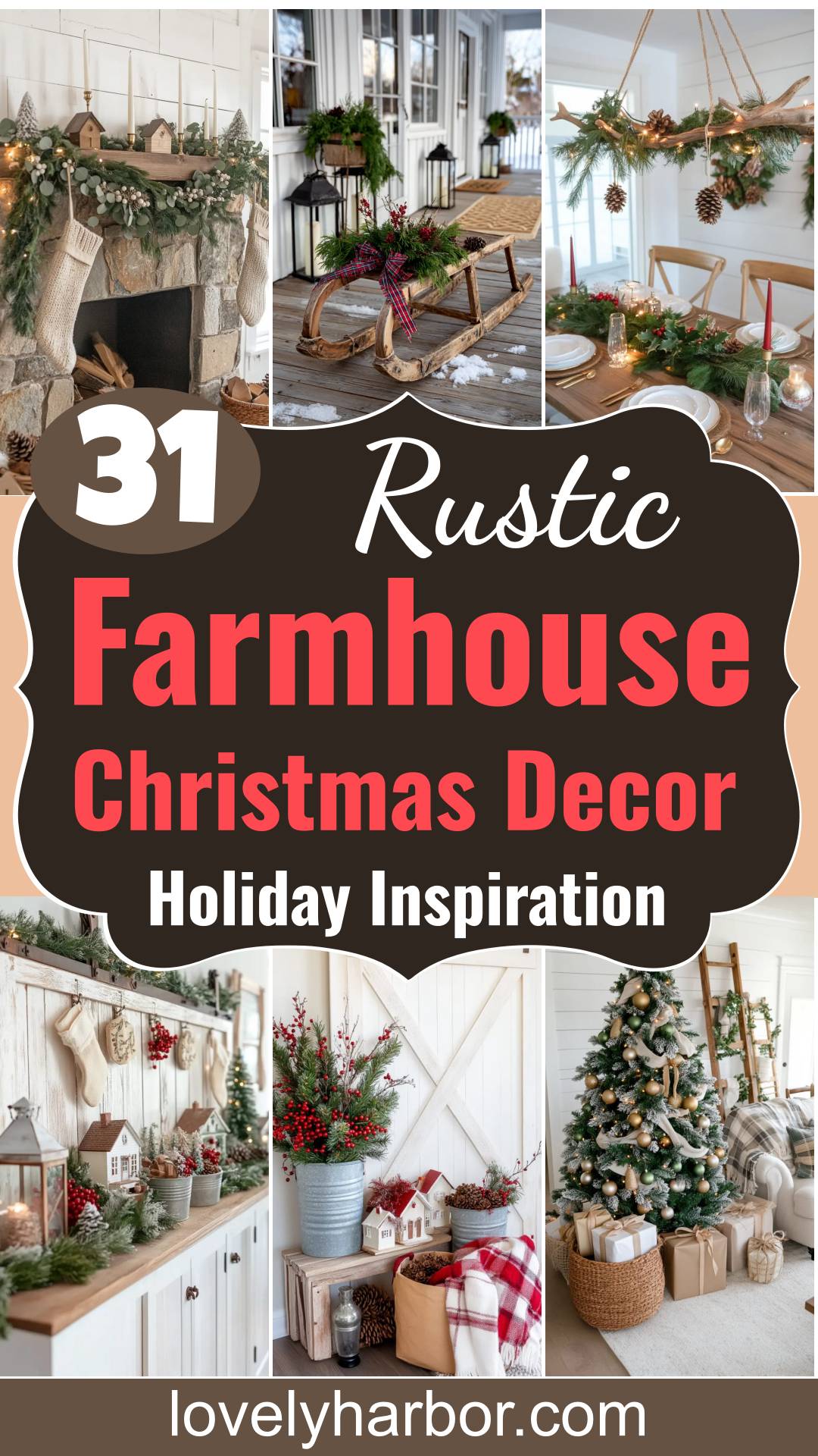 31 Rustic Farmhouse Christmas Decor Ideas For A Cozy Holiday - Lovely ...