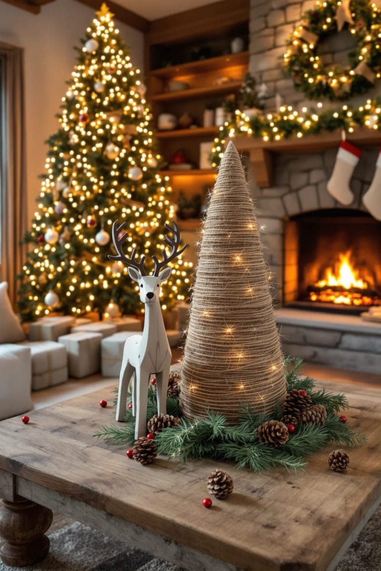 31 Unique Rustic Christmas Decorations For A Warm Winter Home - Lovely ...