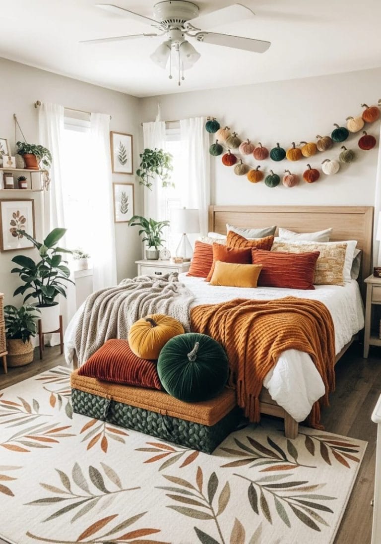 21 Cozy Fall Bedroom Decor Ideas To Try This Autumn - Lovely Harbor