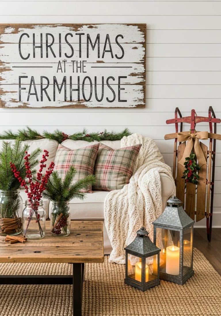 31 Rustic Farmhouse Christmas Decor Ideas For A Cozy Holiday - Lovely ...