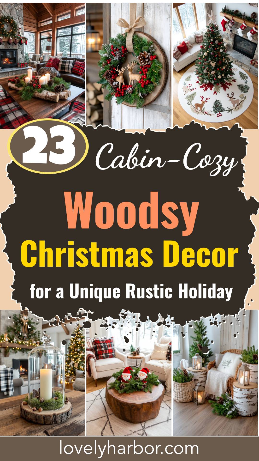 23 Woodsy Christmas Decor Ideas For A Rustic, Cabin-Cozy Holiday - Lovely Harbor
