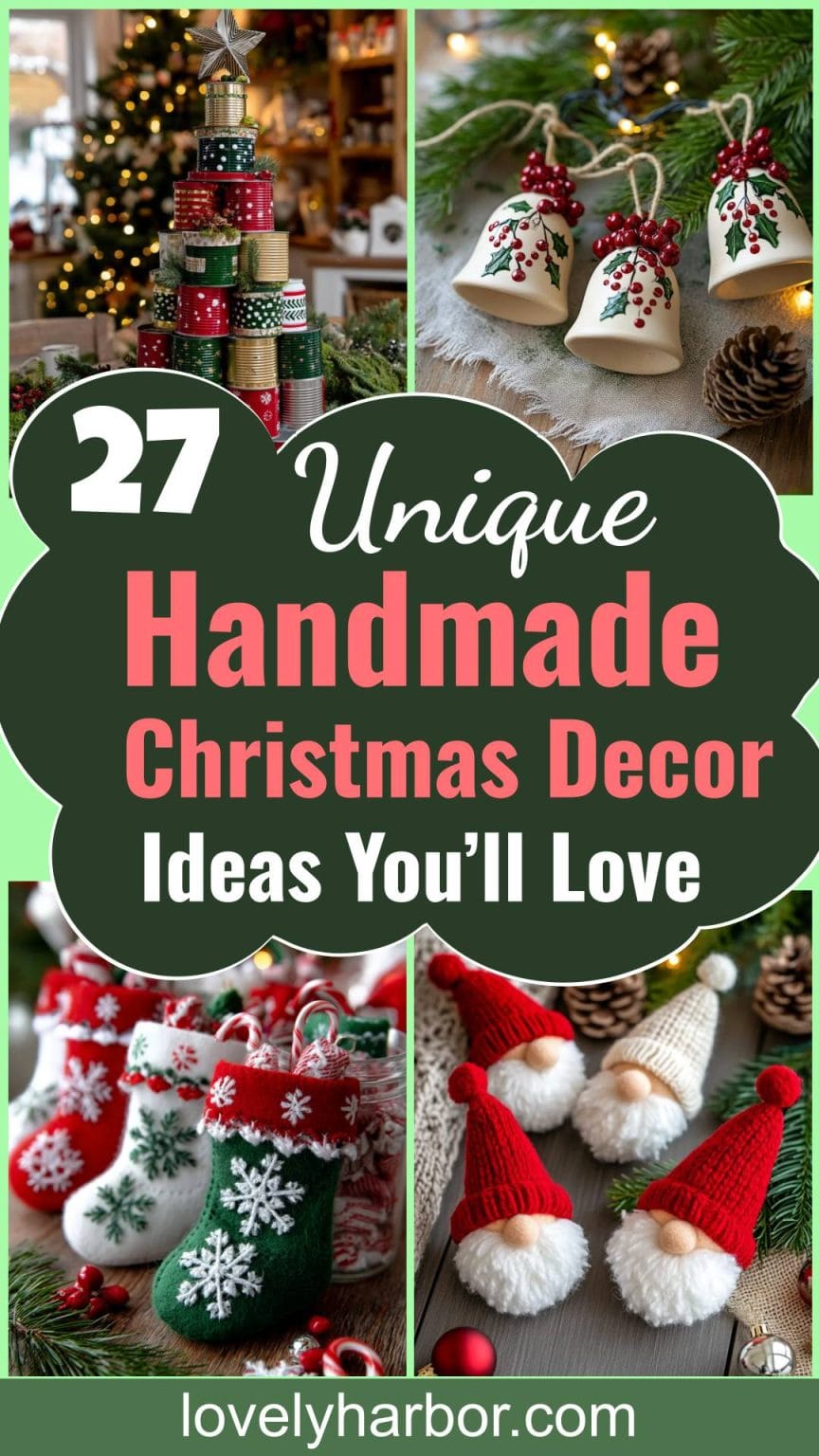 27 Unique Handmade Christmas Decor Ideas You Can't Miss - Lovely Harbor
