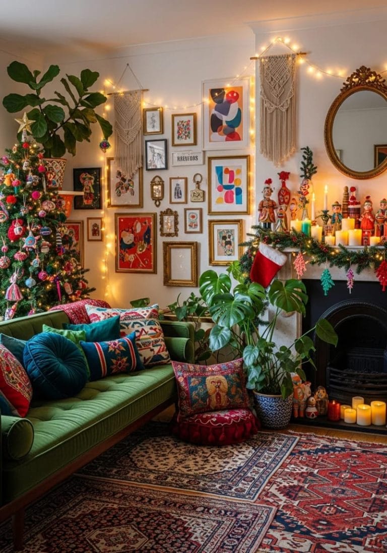 23 Eclectic Christmas Decor Ideas You’ve Never Seen Before - Lovely Harbor
