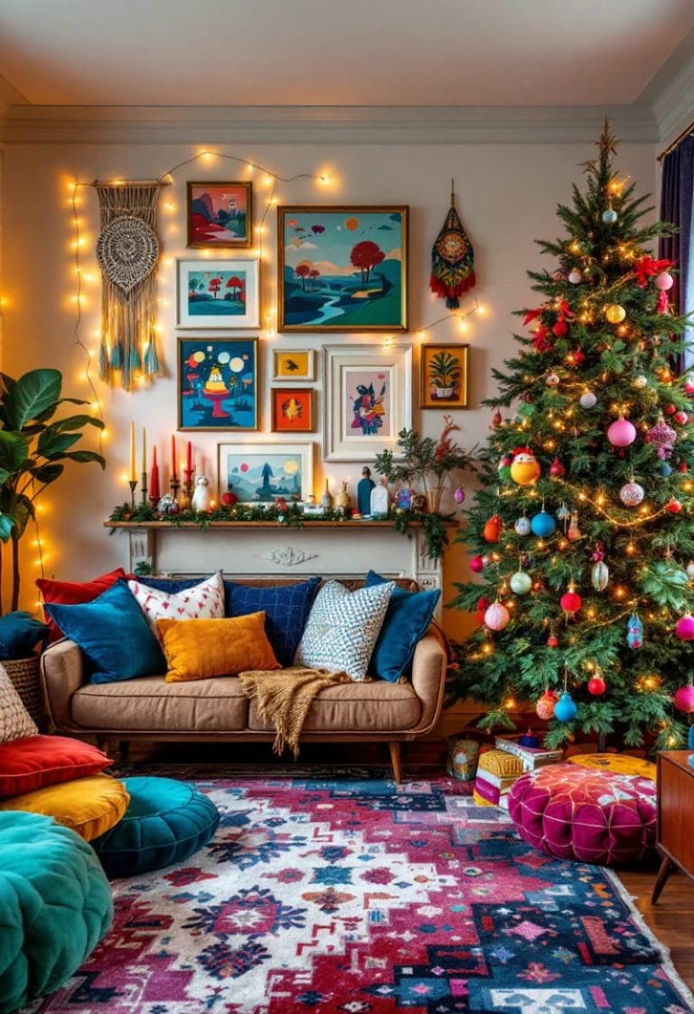23 Eclectic Christmas Decor Ideas You’ve Never Seen Before - Lovely Harbor
