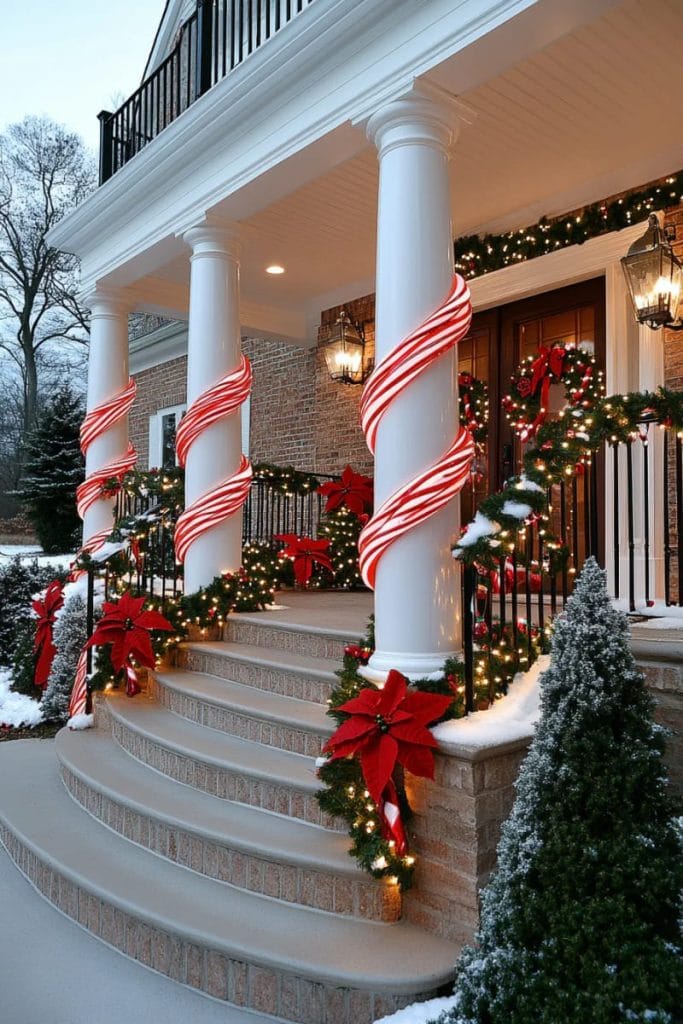 25 Gorgeous Christmas Front Porch Decor Ideas To Copy - Lovely Harbor