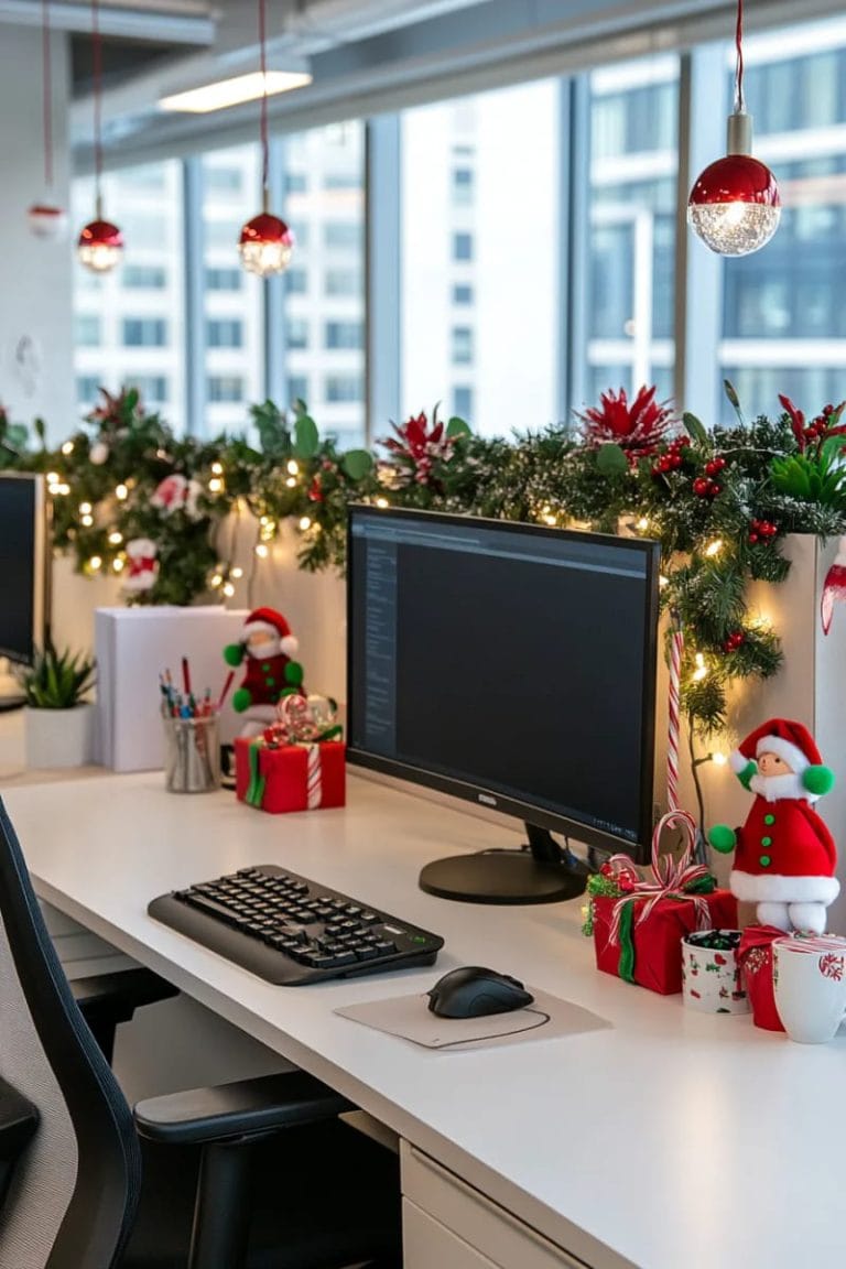 27 Office Christmas Decorations: Festive Ideas For Workspaces - Lovely ...