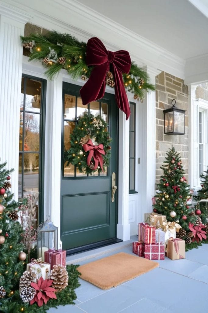 29 Festive Christmas Door Decor Ideas For A Magical Entry - Lovely Harbor