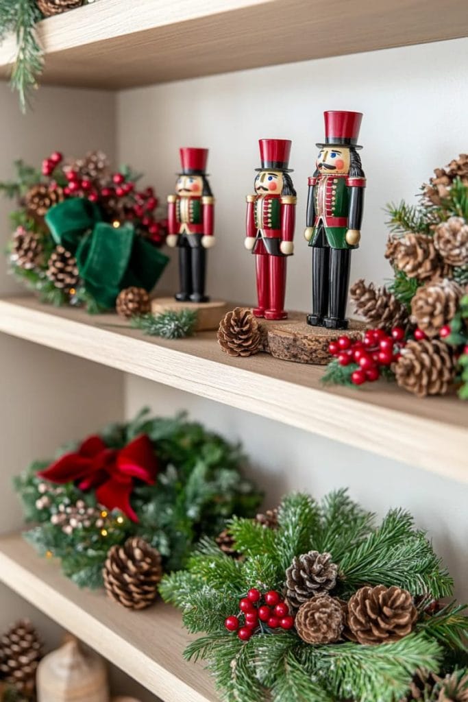 25 Creative Christmas Shelf Decor Ideas Trending This Year - Lovely Harbor