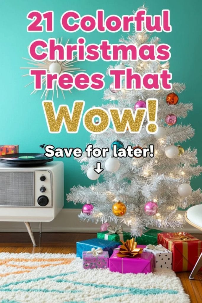21 Whimsical Colorful Christmas Trees That Wow! - Lovely Harbor