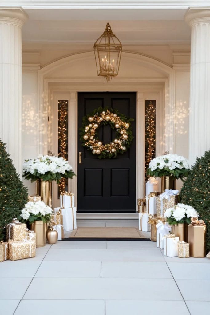 21 Festive Christmas Doorstep Decor Ideas For A Warm Welcome - Lovely ...