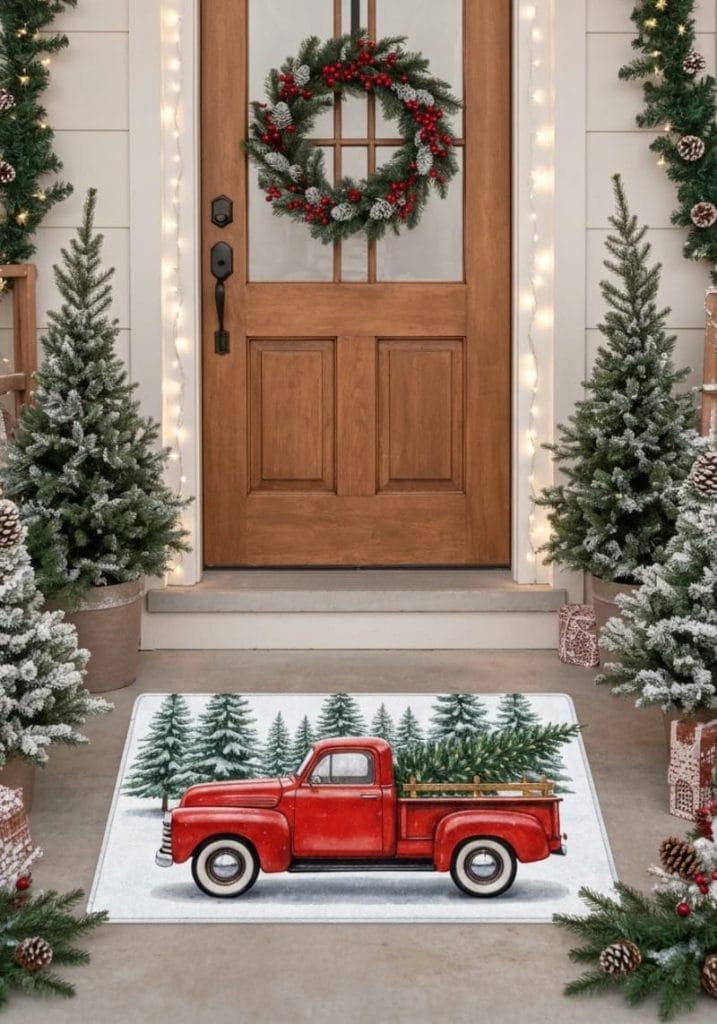 21 Festive Christmas Doorstep Decor Ideas For A Warm Welcome - Lovely ...