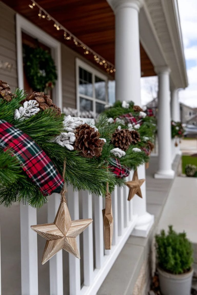 15 Best Front Porch Christmas Garland Ideas For Instant Holiday Charm ...