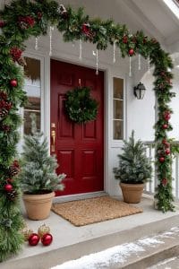 21 Festive Christmas Doorstep Decor Ideas For A Warm Welcome - Lovely ...