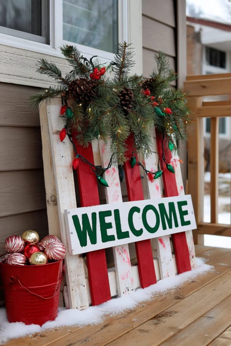 21 Creative Pallet Christmas Decor Ideas For 2025 - Lovely Harbor