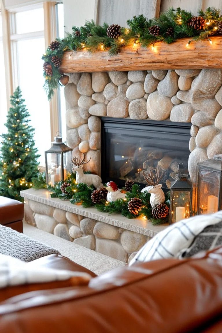 15 Elegant Log Cabin Christmas Decor Ideas To Try This Year - Lovely Harbor
