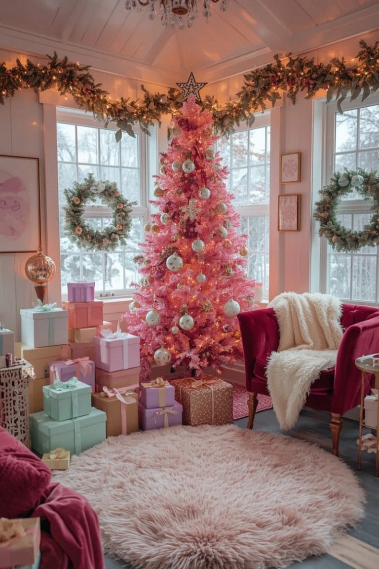 21 Ways To Make Your Pink Christmas Tree Shine! - Lovely Harbor