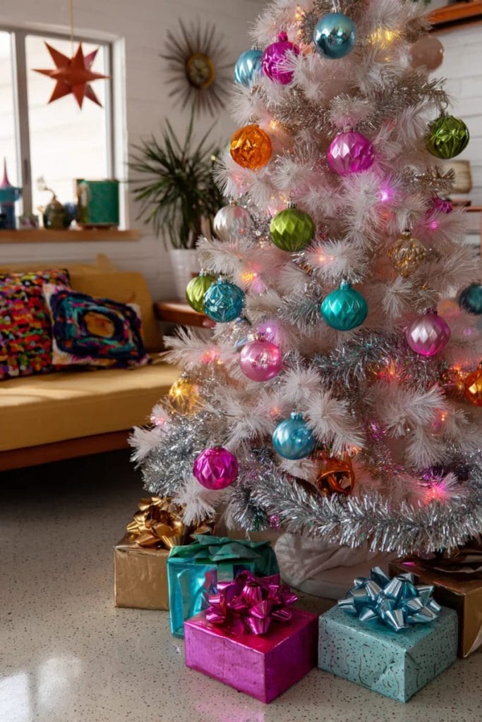 21 Whimsical Colorful Christmas Trees That Wow! - Lovely Harbor