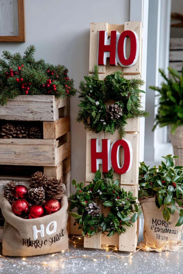21 Creative Pallet Christmas Decor Ideas For 2025 - Lovely Harbor