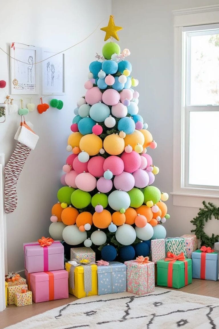 21 Whimsical Colorful Christmas Trees That Wow! - Lovely Harbor
