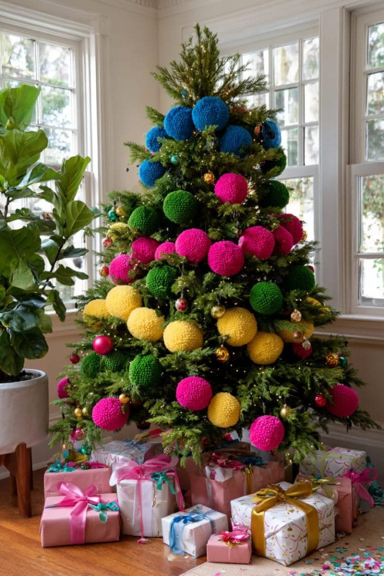 21 Whimsical Colorful Christmas Trees That Wow! - Lovely Harbor